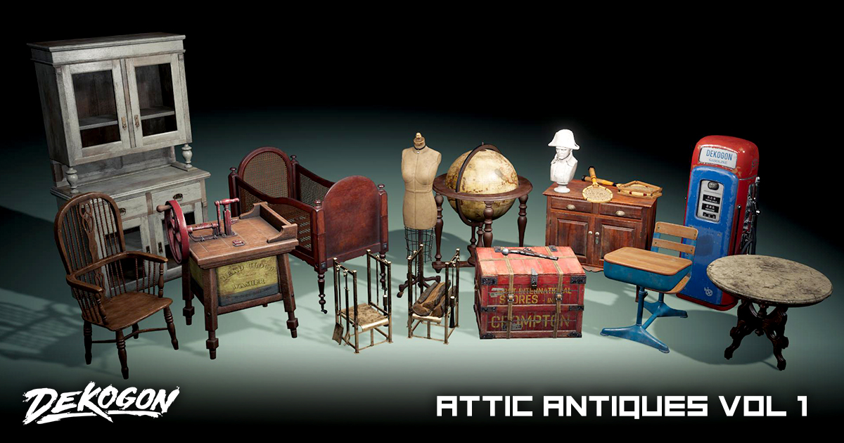 Antiques in the Attic Props VOL.1 | 3D 가구 | Unity Asset Store