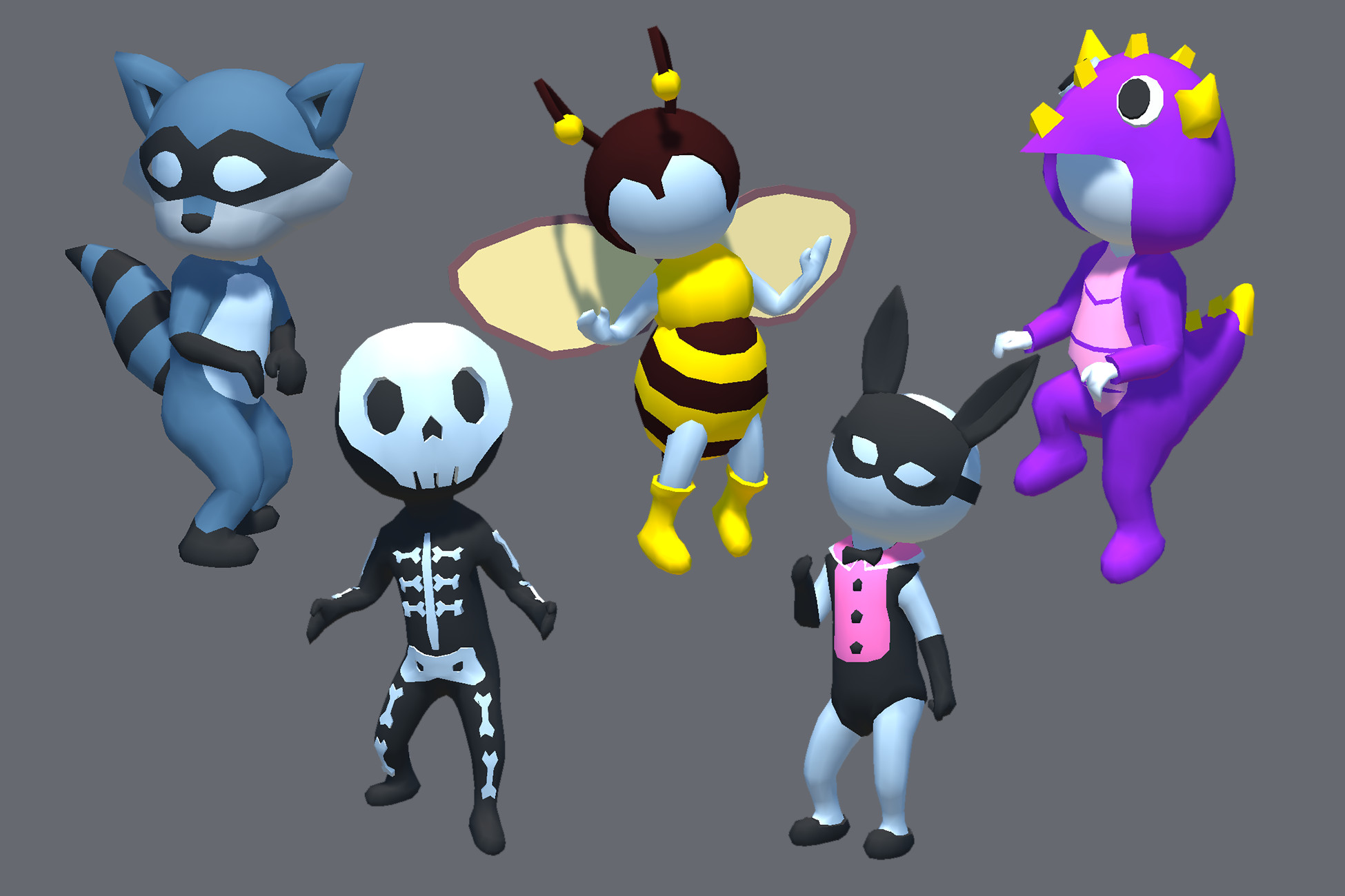 Hyper-Casual Characters Stickman sphere head skins vol.9 Costumes | 3D ...