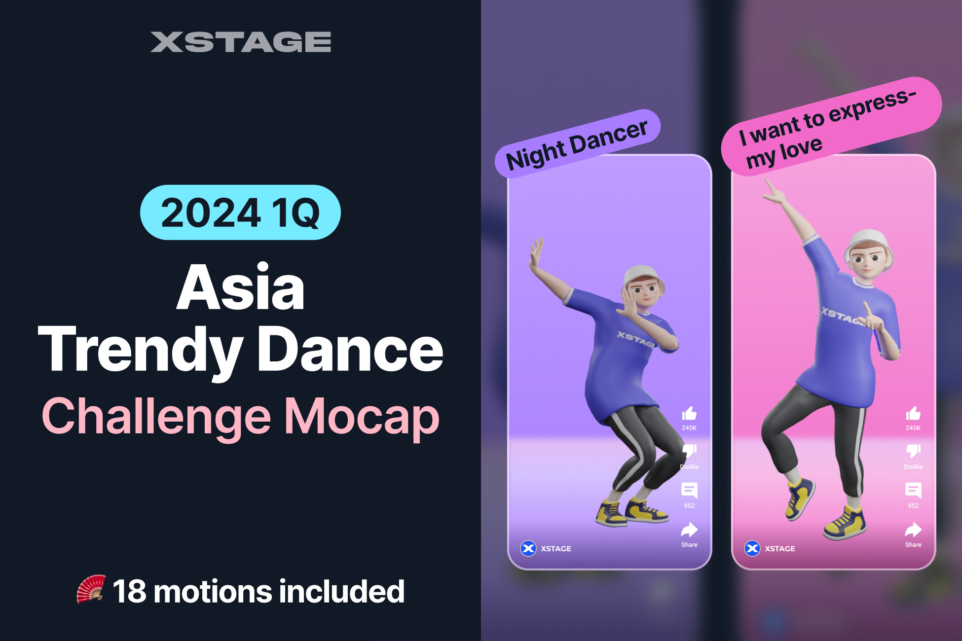 Asia Trendy Dance Challenge Mocap Pack [2024 1Q] | 3D Animations ...