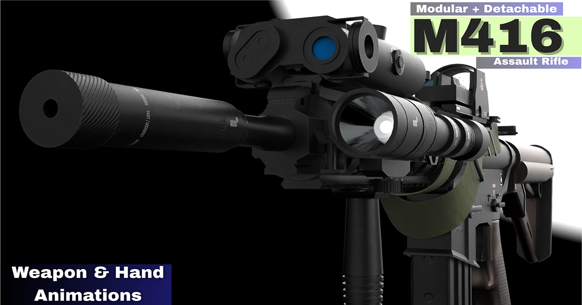 m416 weapon (Fps - Tps) | 3D Guns | Unity Asset Store