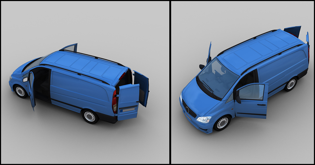Cargo van with interior | 3D Land | Unity Asset Store