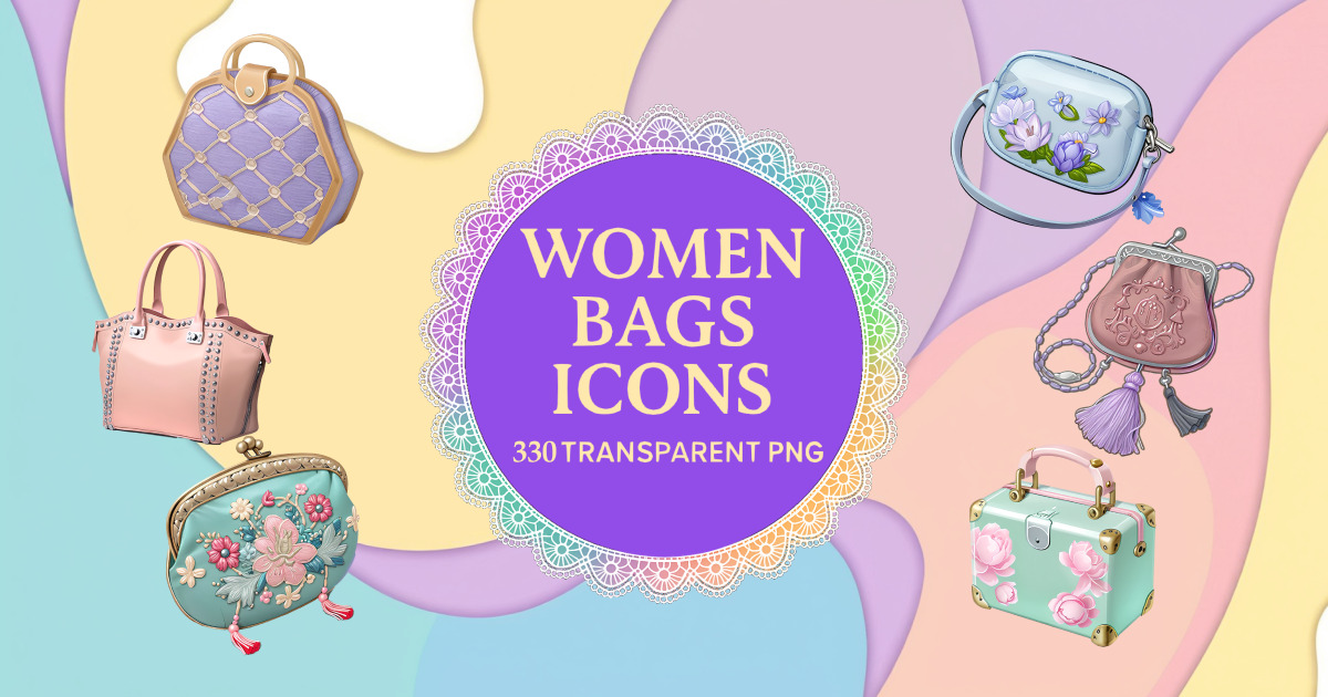 330 Female Handbag Icons - 2D UI (748x748) for Games | 2D Icons | Unity ...