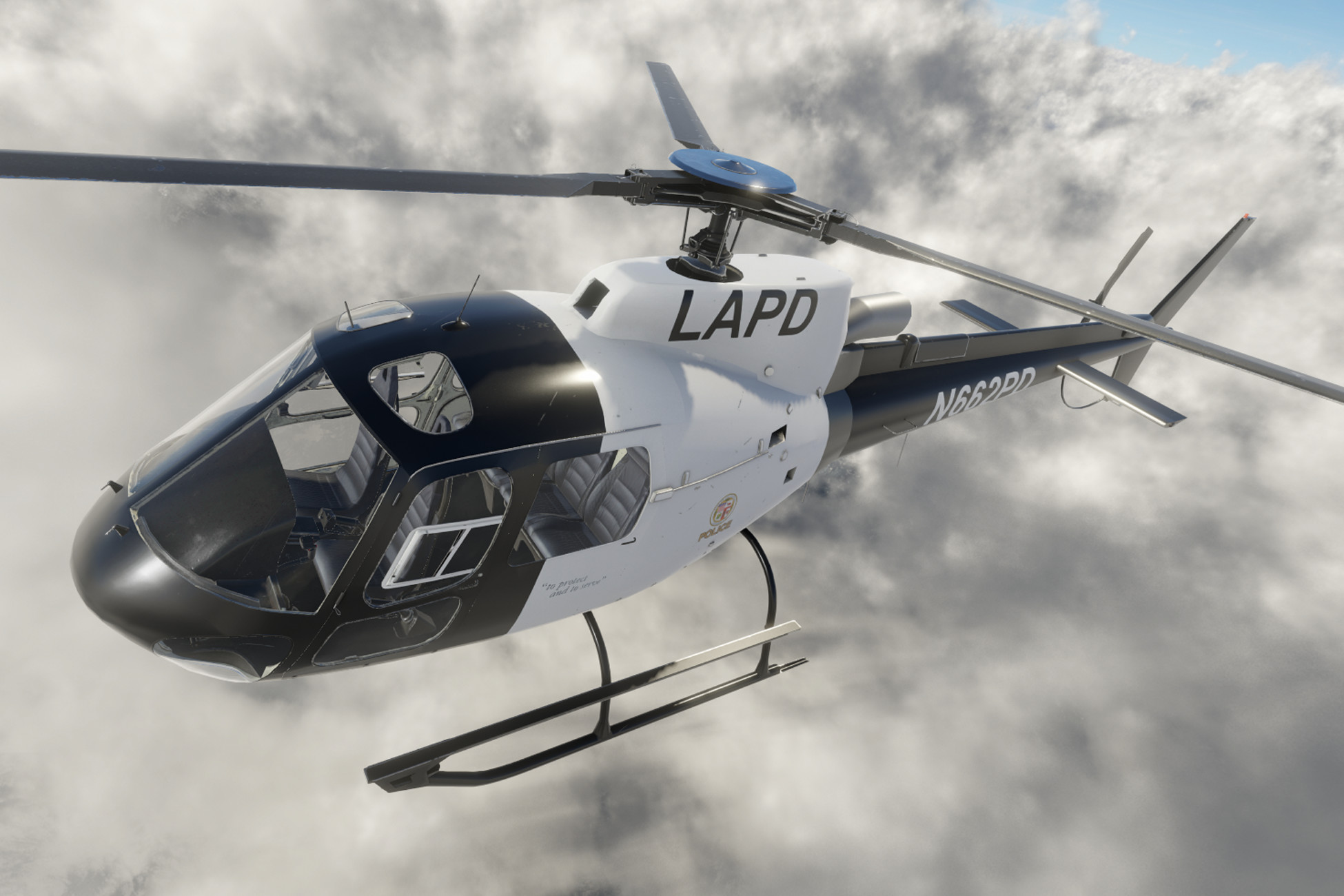 Police Eurocopter AS350 | 3D 飞机 | Unity Asset Store