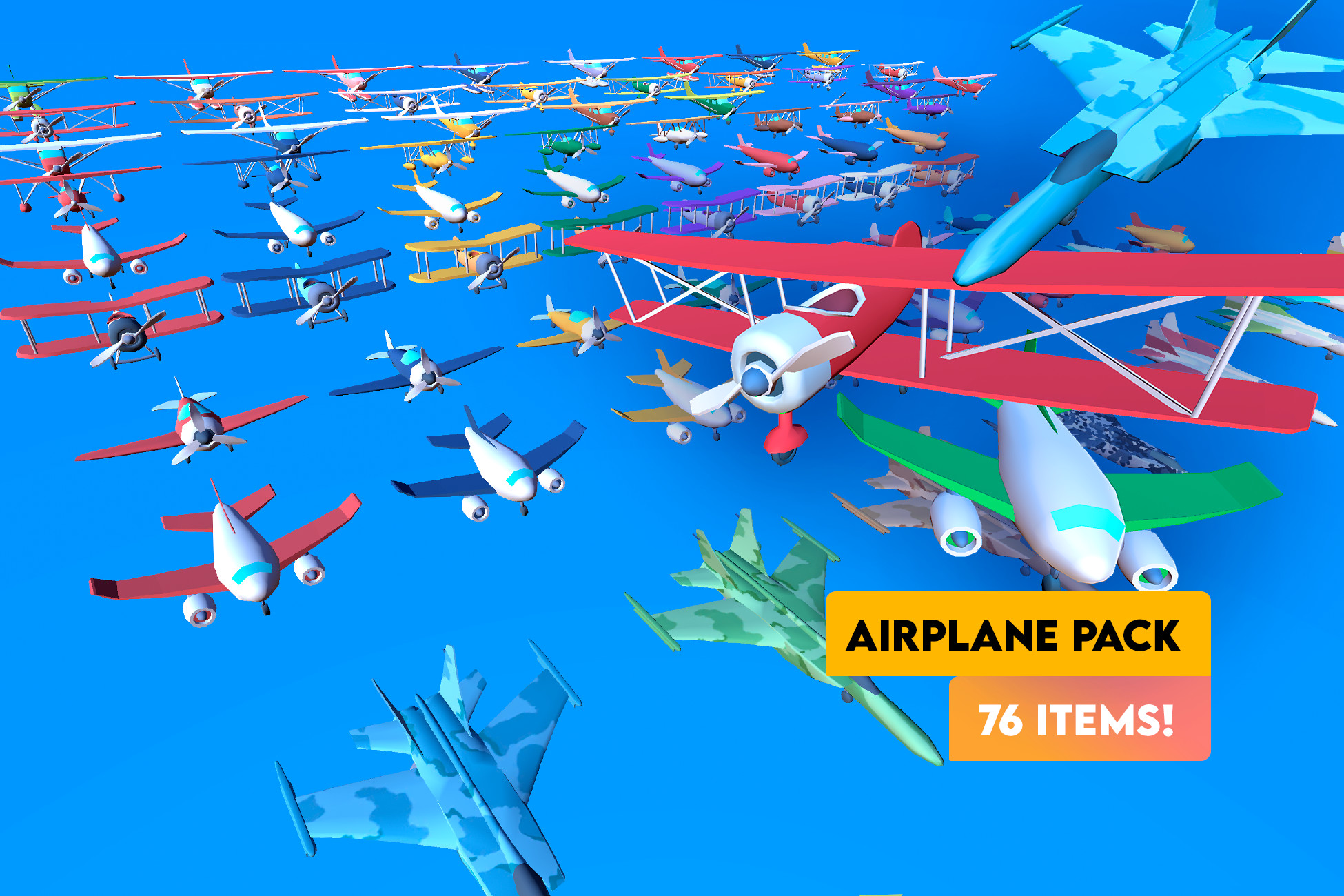 76 Airplanes itens! | 3D Air | Unity Asset Store