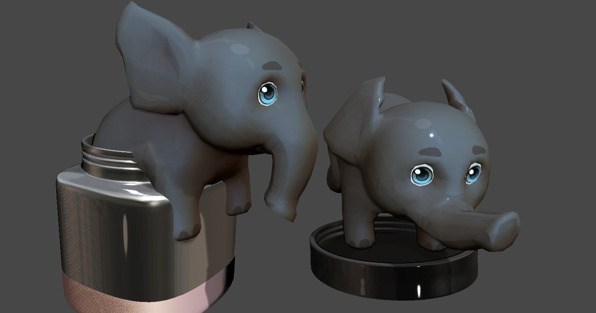 1UP Cartoon - Elephant | 3D Animals | Unity Asset Store