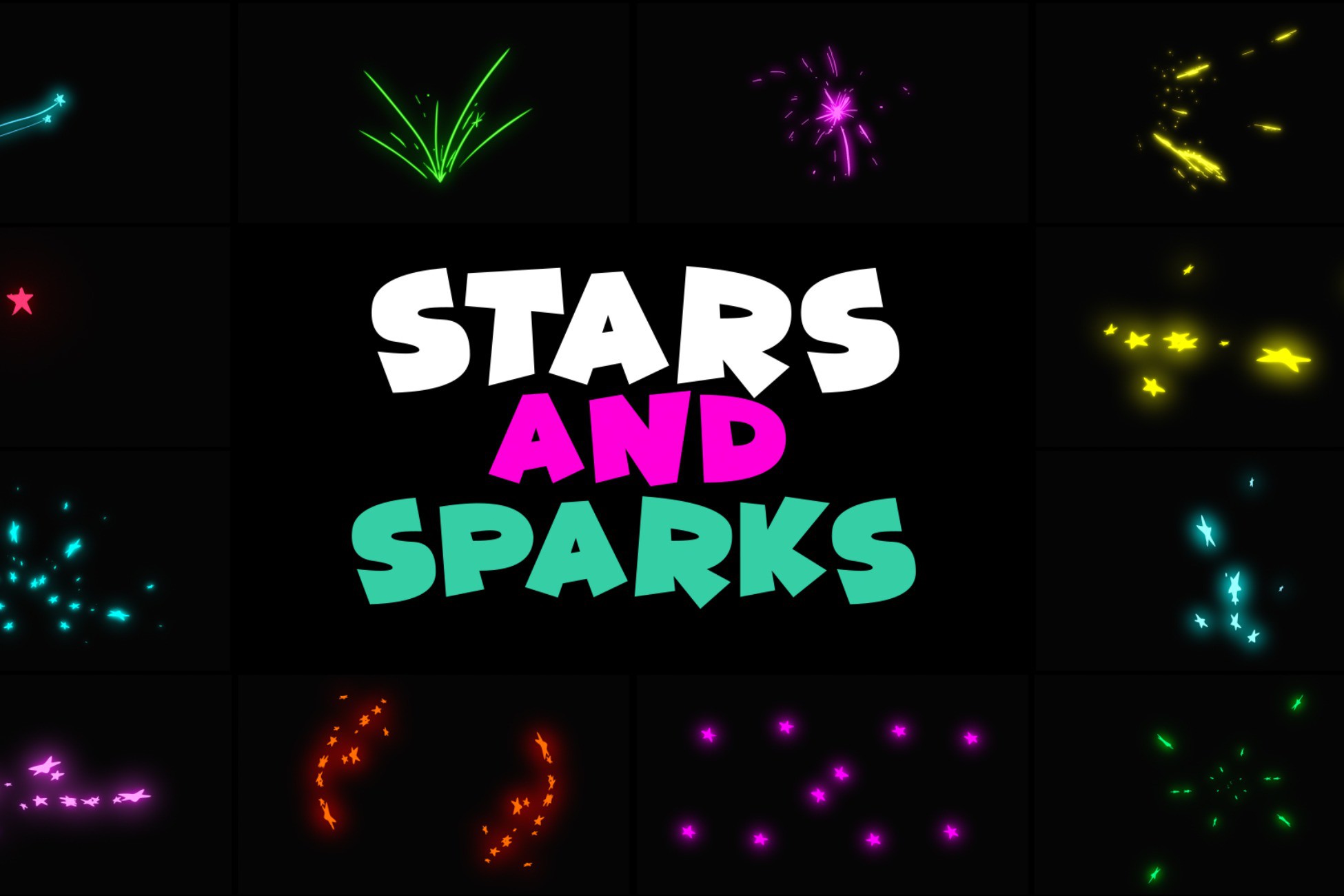 Stars and Sparks Pack (12.03) | 2D Textures & Materials | Unity Asset Store