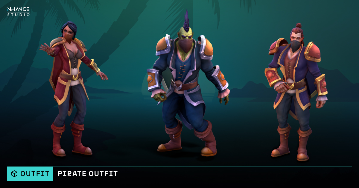 Stylized Pirate Outfit | 3D Characters | Unity Asset Store