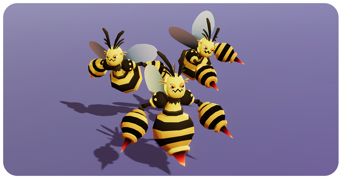 Sting Bee Cute Series | 3D Creatures | Unity Asset Store