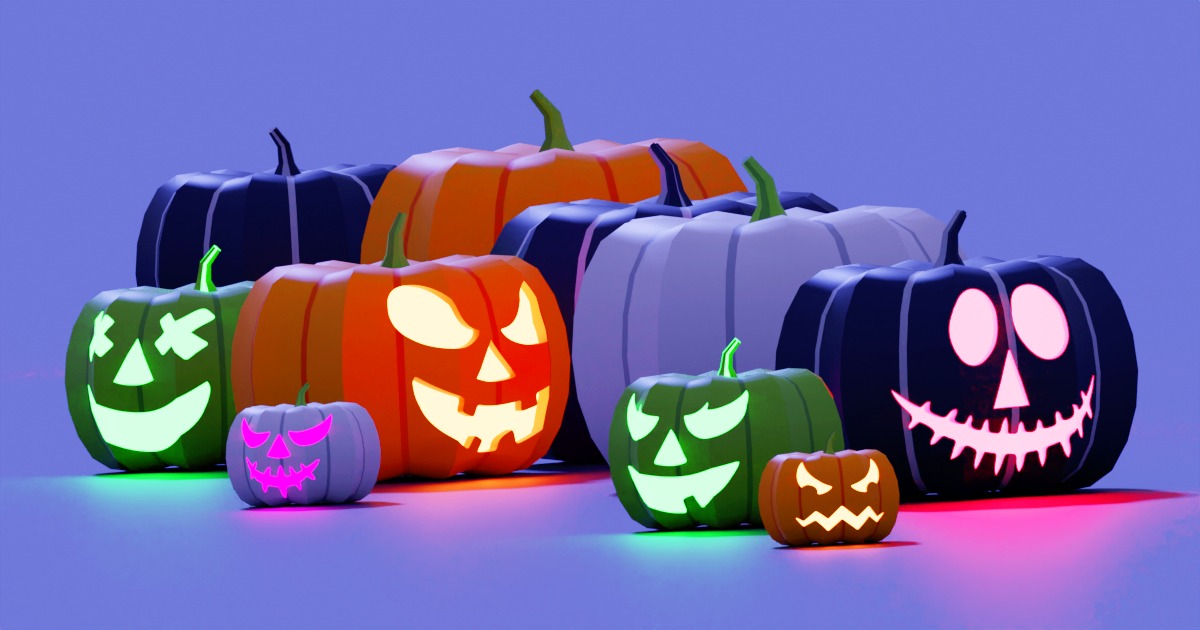 3D Cartoon Halloween Pumpkins Set | 3D Exterior | Unity Asset Store