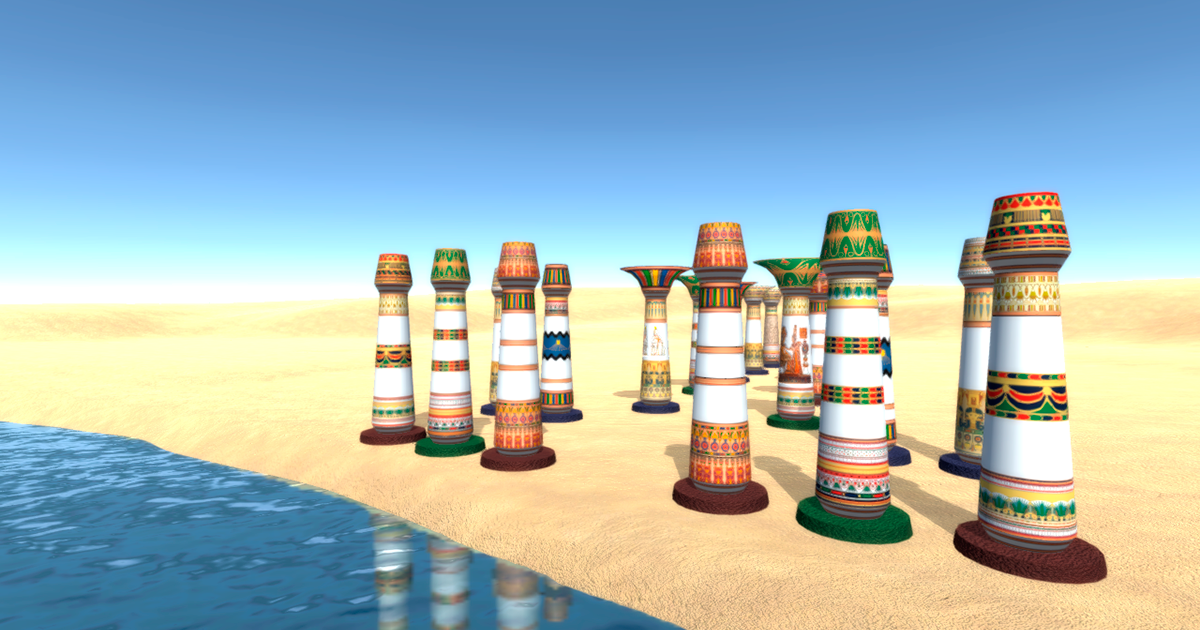 Realistic Egyptian Columns | 3D | Unity Asset Store