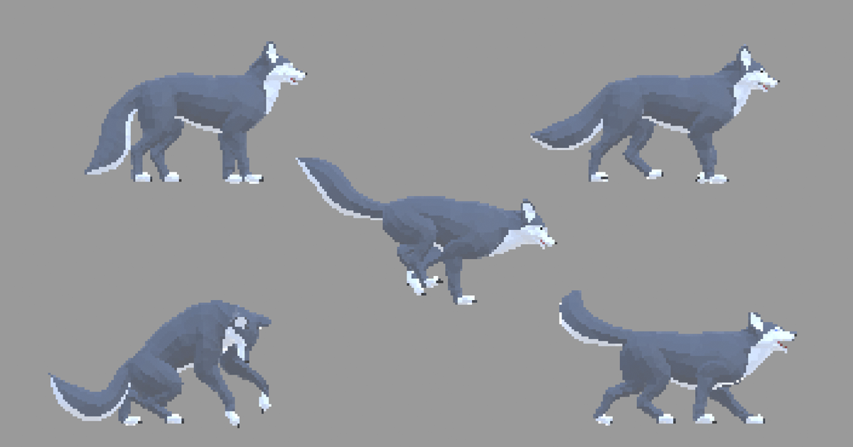 Pixel Art: Animated Wolf | 2D Characters | Unity Asset Store
