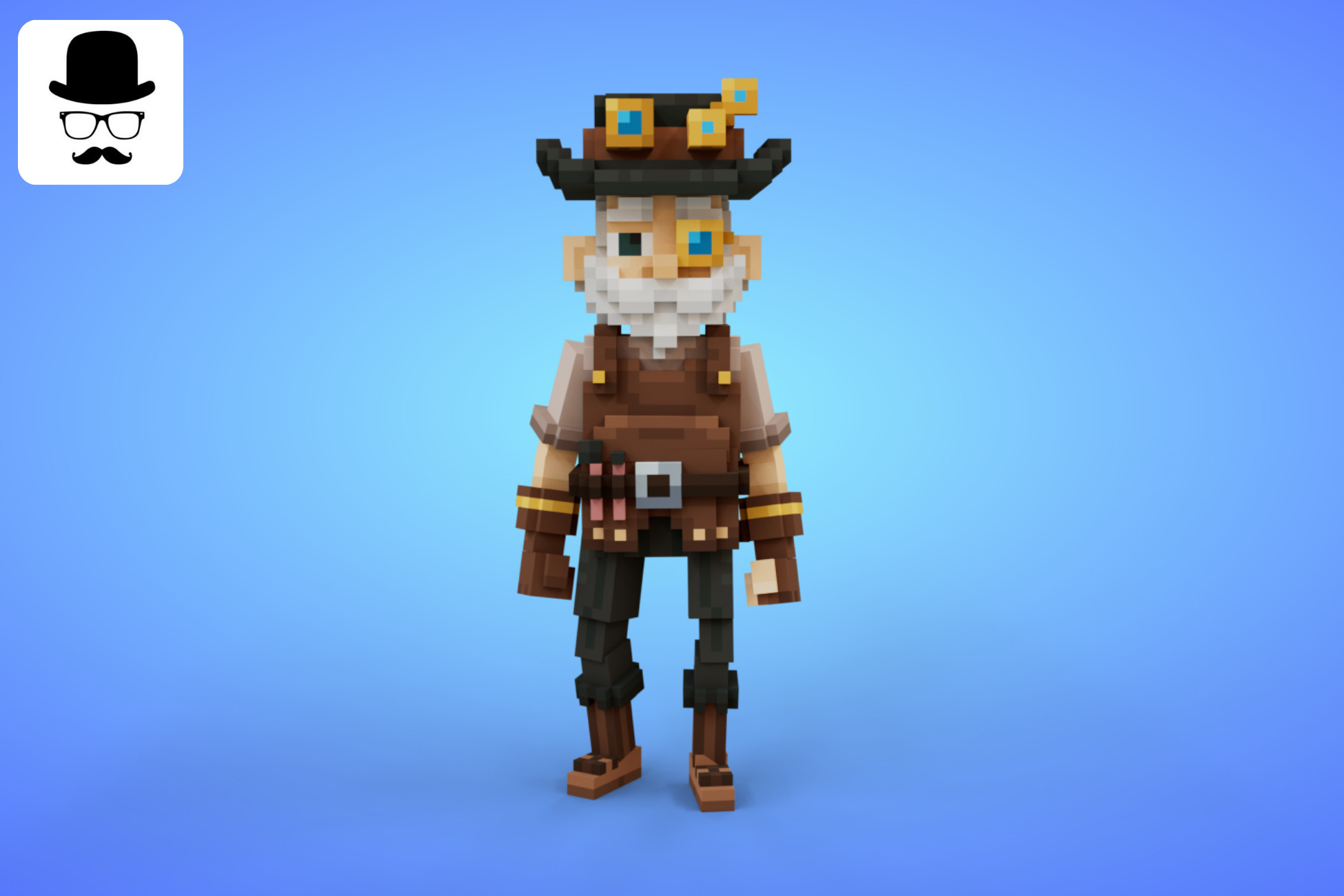 Voxel Inventor Character - 3D Lowpoly Model | 3D Humanoids | Unity Asset Store