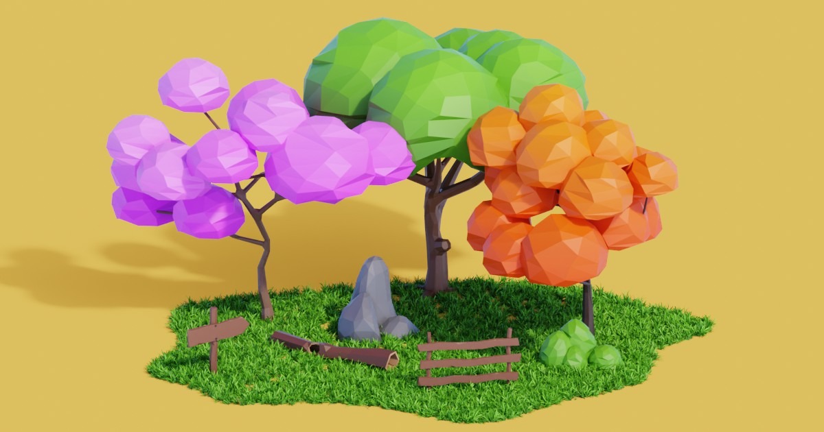 Low Poly Trees Pack Lite – Free Stylized Nature & Environment Assets ...