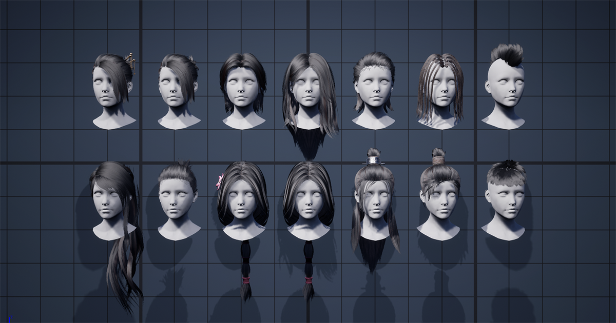 G2: Hair Cards Collection 03 | 3D Characters | Unity Asset Store
