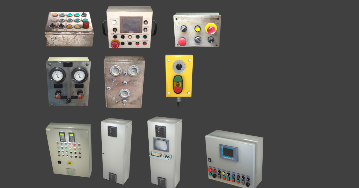 10 electric control panel | 3D Industrial | Unity Asset Store