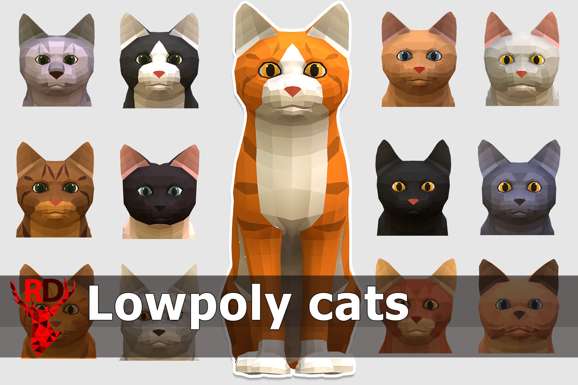 LowPoly Cats pack | 3D Animals | Unity Asset Store