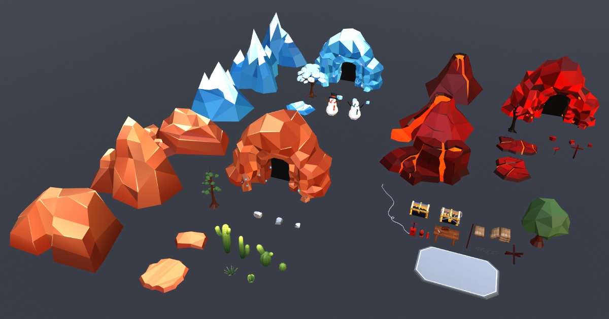 3D Low Poly Environment Assets | 3D Environments | Unity Asset Store