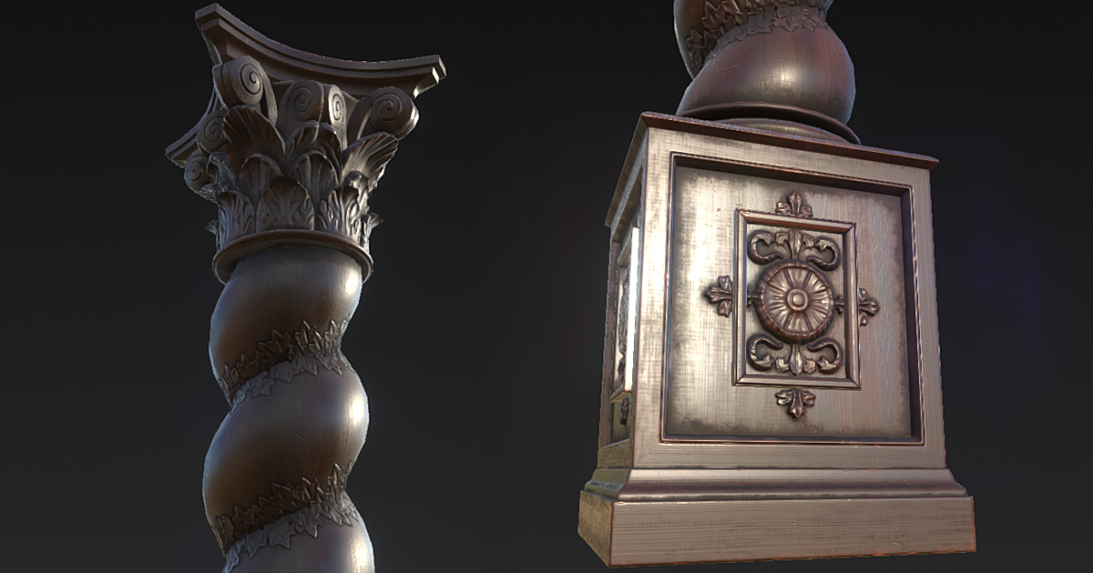 PBR Gothic Pillar | 3D Interior | Unity Asset Store