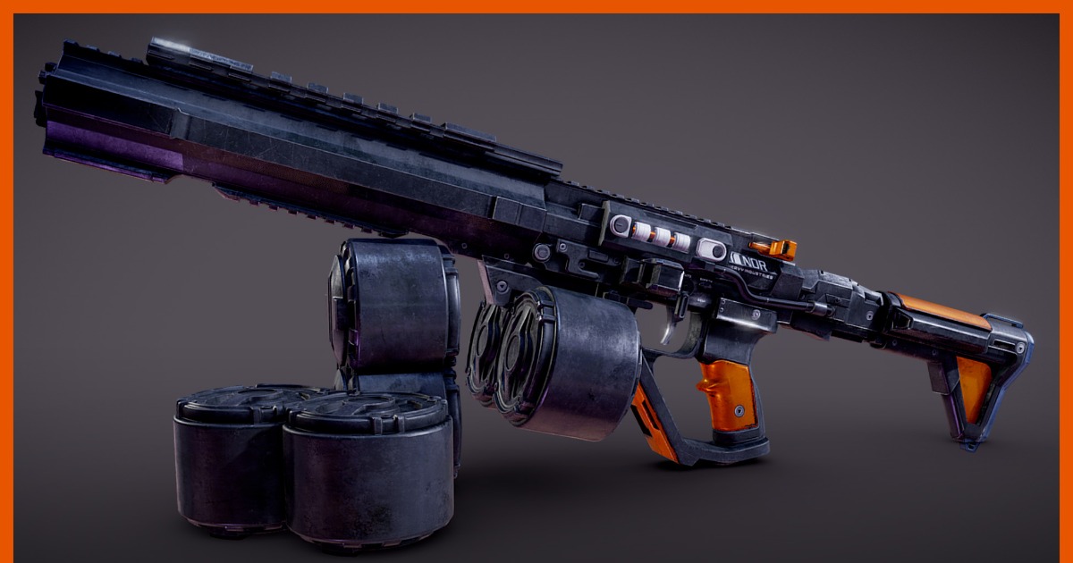 Cyberpunk Rifle | 3D 무기 | Unity Asset Store