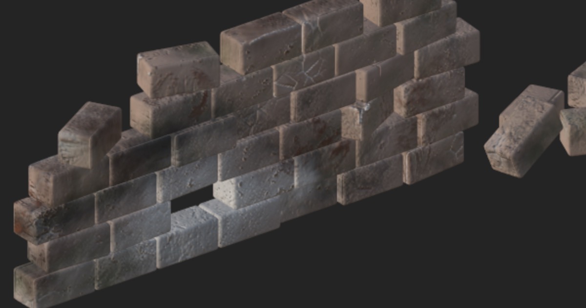 Broken Brick Wall | 3D 道具 | Unity Asset Store