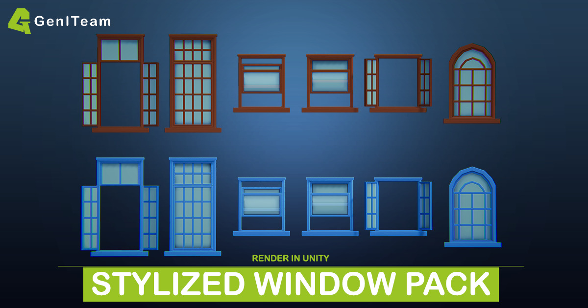 Stylized Window Pack | 3D Exterior | Unity Asset Store