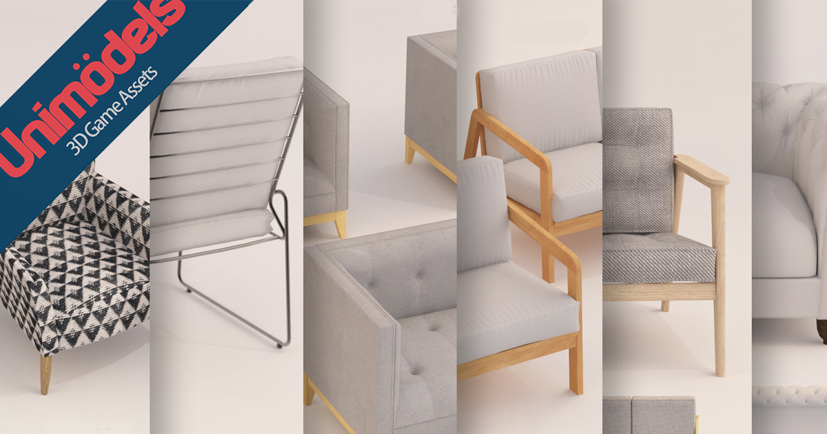 Unimodels Sofas Vol 3 3d Furniture Unity Asset Store