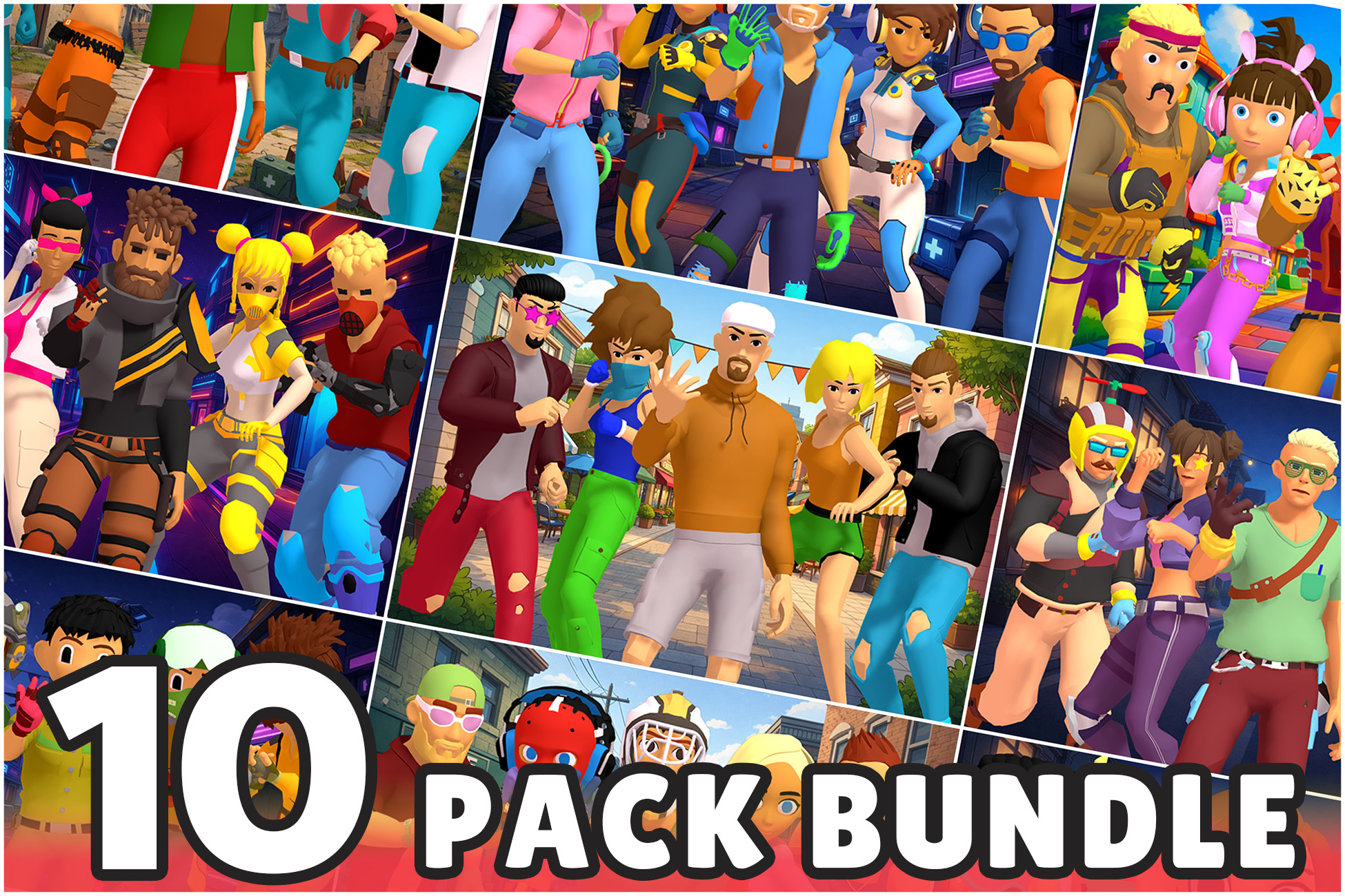 Stylized Modular Characters Bundle Vol 2 | 3D Humanoids | Unity Asset Store