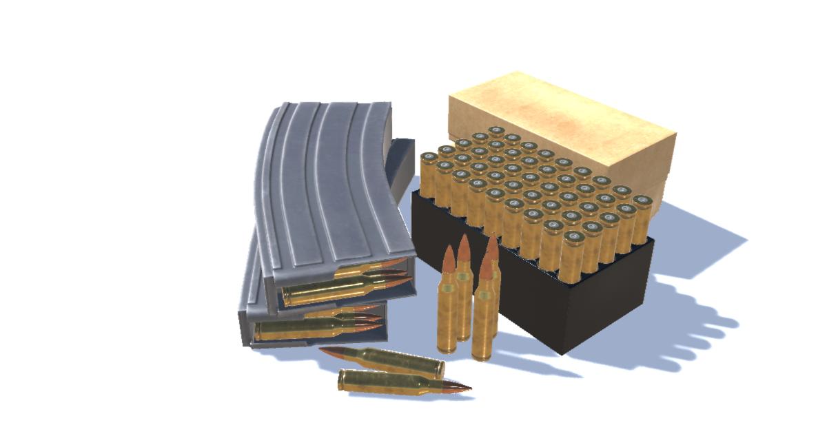 5.56x45 Ammo Pack | 3D Guns | Unity Asset Store