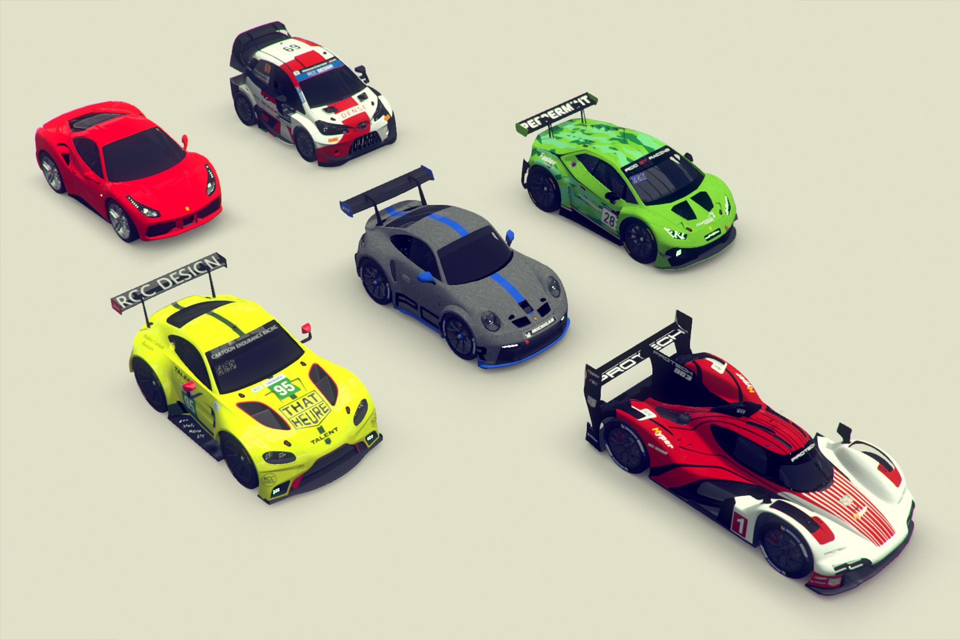 Modern Cartoon Car Pack 1 | 3D Land | Unity Asset Store