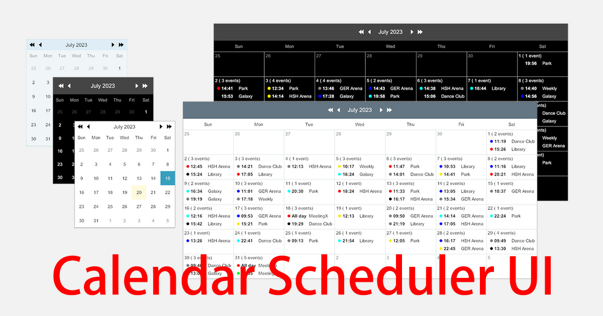 Calendar Scheduler UI By maything | 2D GUI | Unity Asset Store
