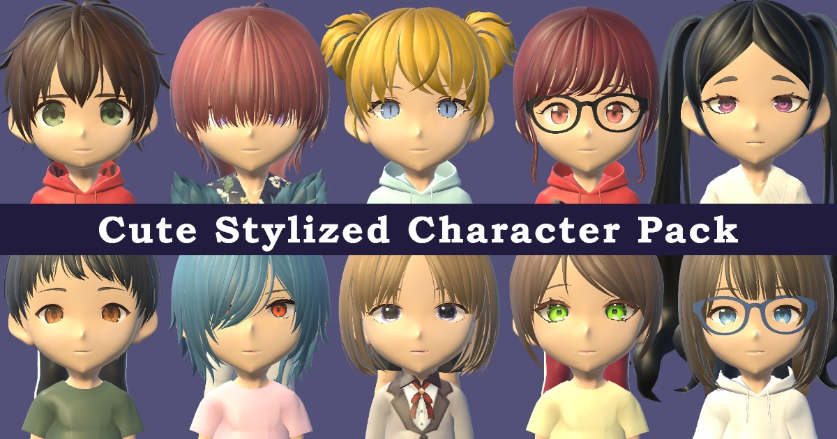 Cute Stylized Character Pack | 3D Humanoids | Unity Asset Store