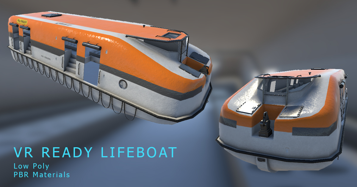 Lifeboat - 3D Model with interior | 3D 해상 | Unity Asset Store