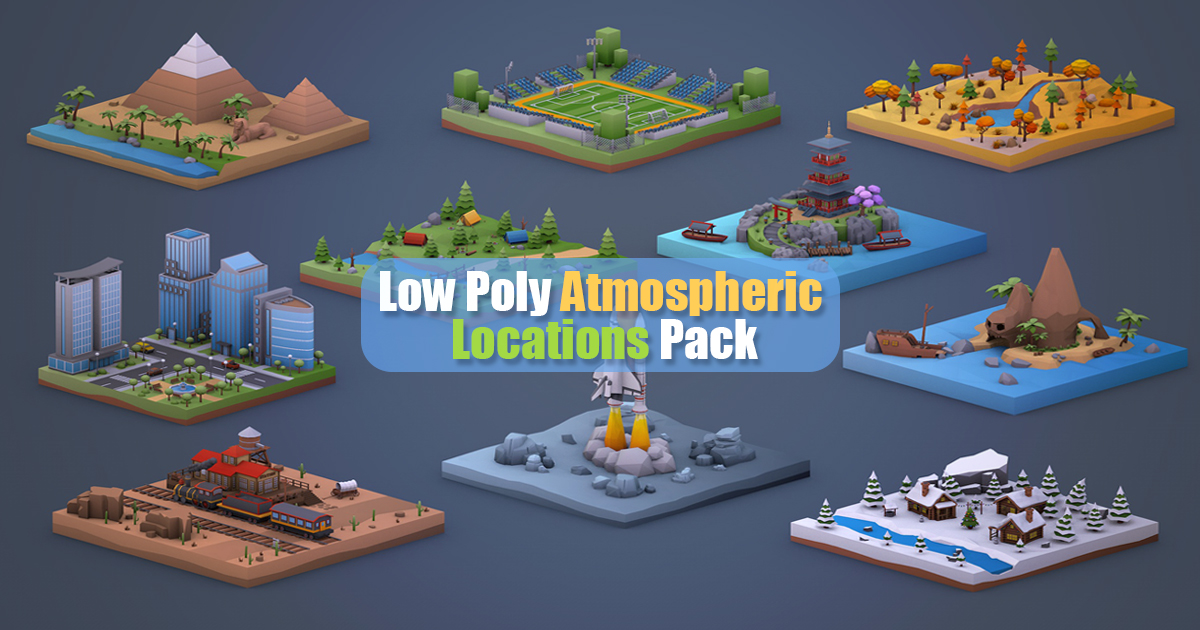 Low Poly Atmospheric Locations Pack | 3D Landscapes | Unity Asset Store