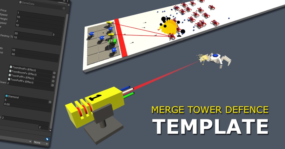 Merge Tower Defense | Hypercasual Template | Systems | Unity Asset Store