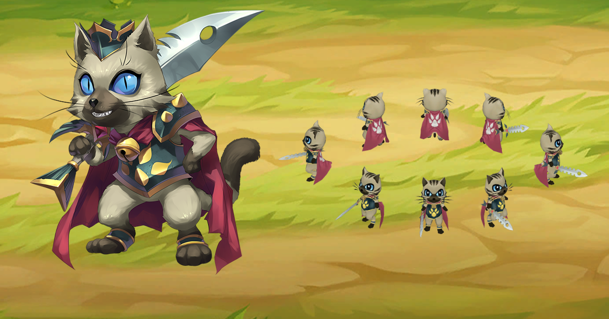 Fantasy monster: Cat Knight | 2D Characters | Unity Asset Store
