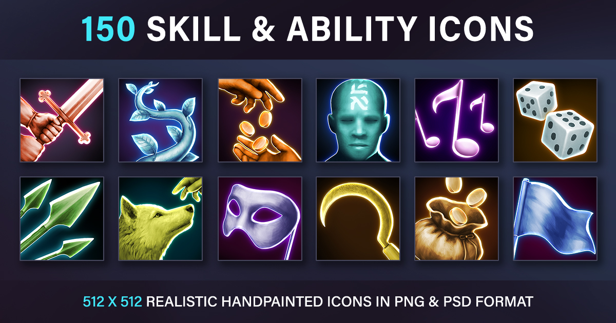 Skill And Ability Icons | 2D Icons | Unity Asset Store