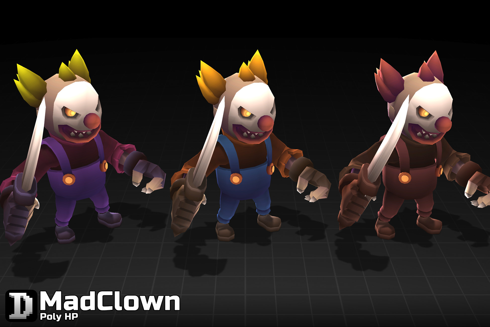 Poly HP - MadClown | 3D 생물 | Unity Asset Store