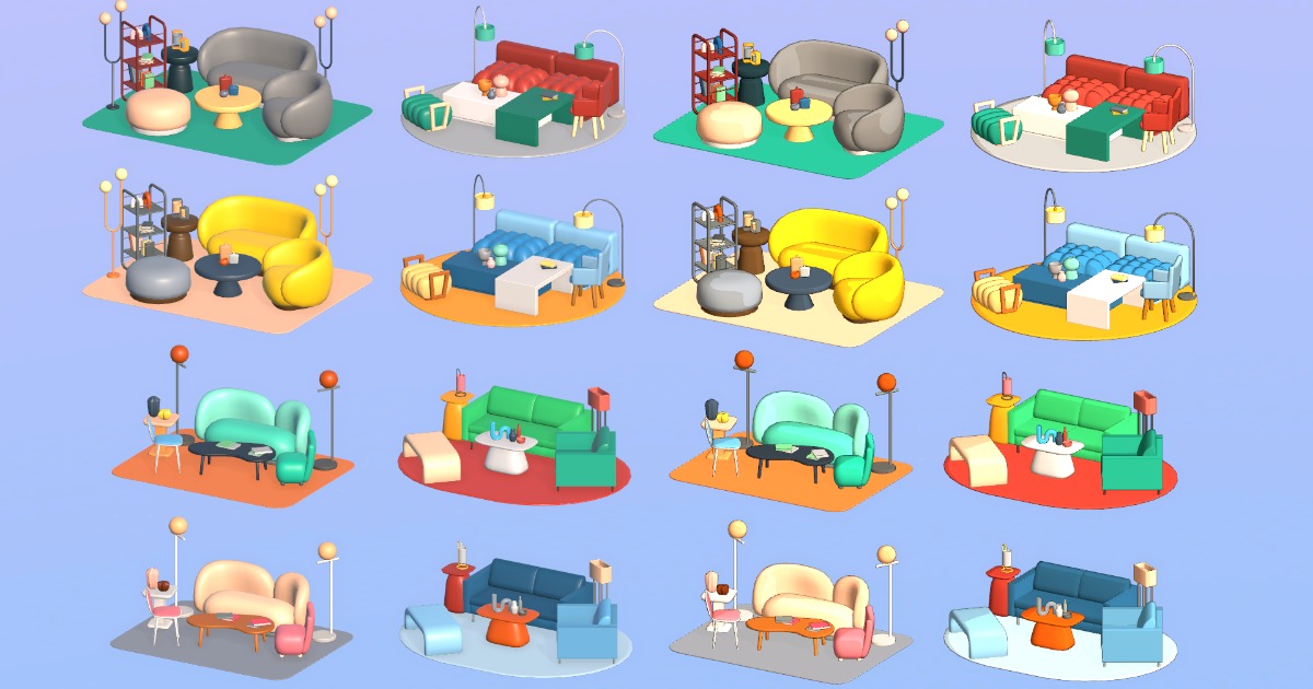 3D Prop Furniture for Lobby | 3D Furniture | Unity Asset Store