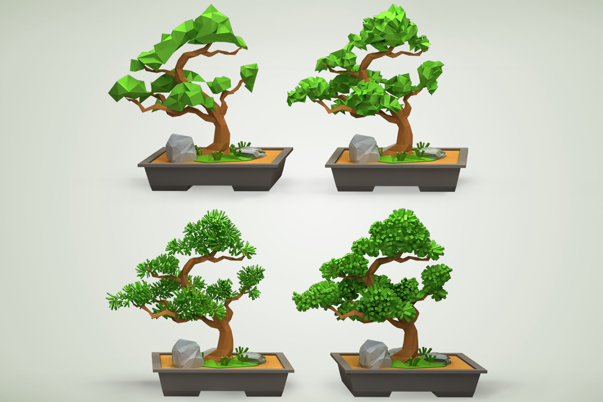 Bonsai Low Poly Style | 3D Plants | Unity Asset Store