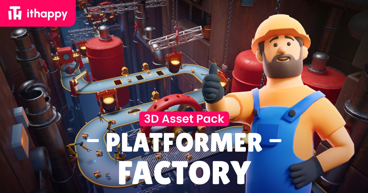 Platformer 15 Factory - Low Poly 3D Models Pack | 3D Industrial | Unity ...