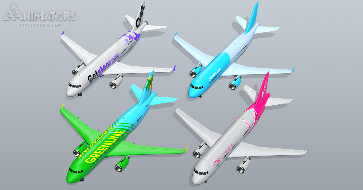 Low Poly Large airplanes | 3D Air | Unity Asset Store