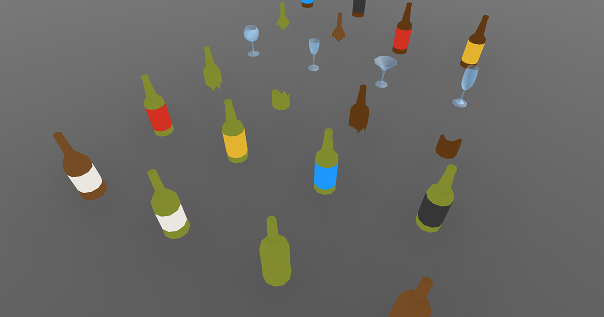 Low Poly Glass Assets | 3D Props | Unity Asset Store