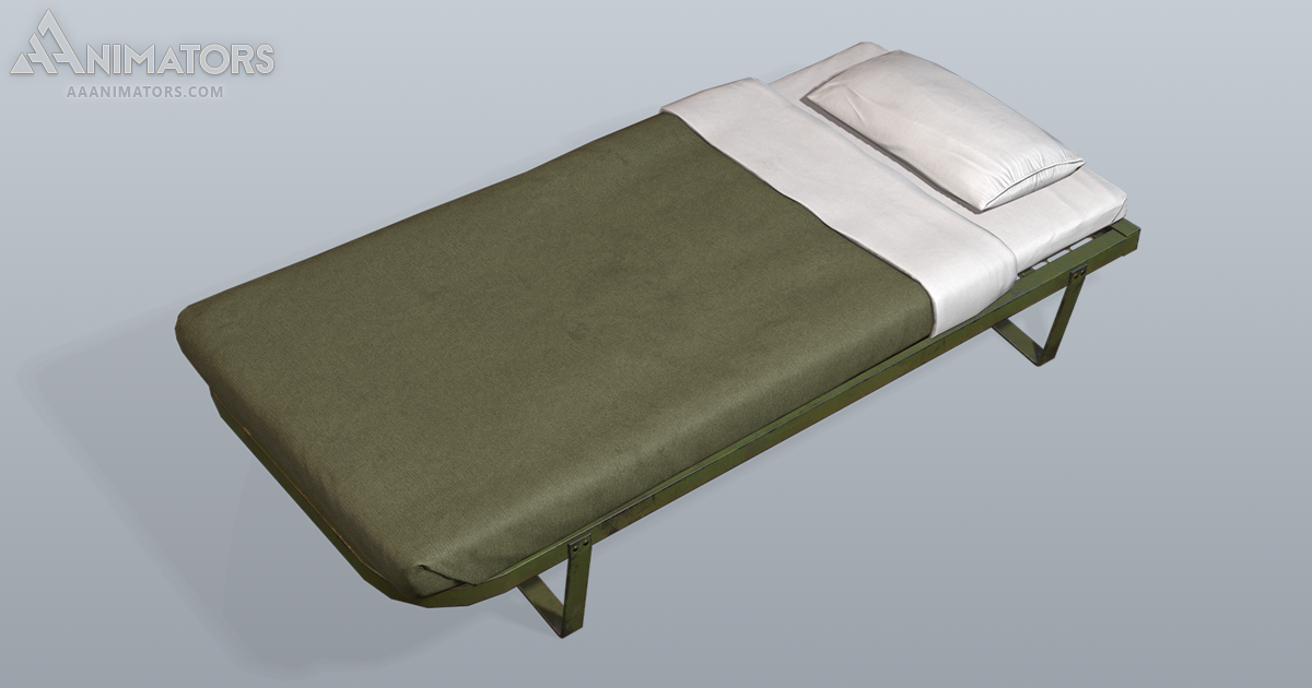 Low Poly Hospital Bed 02 | 3D Furniture | Unity Asset Store