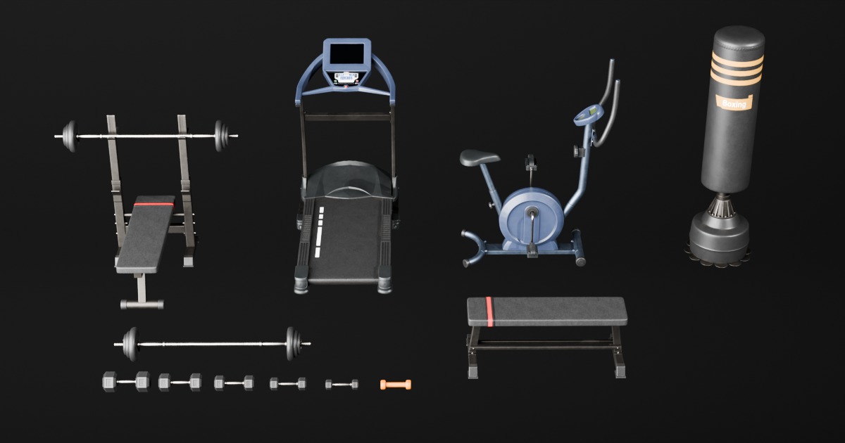 high quality gym props | 3D Props | Unity Asset Store