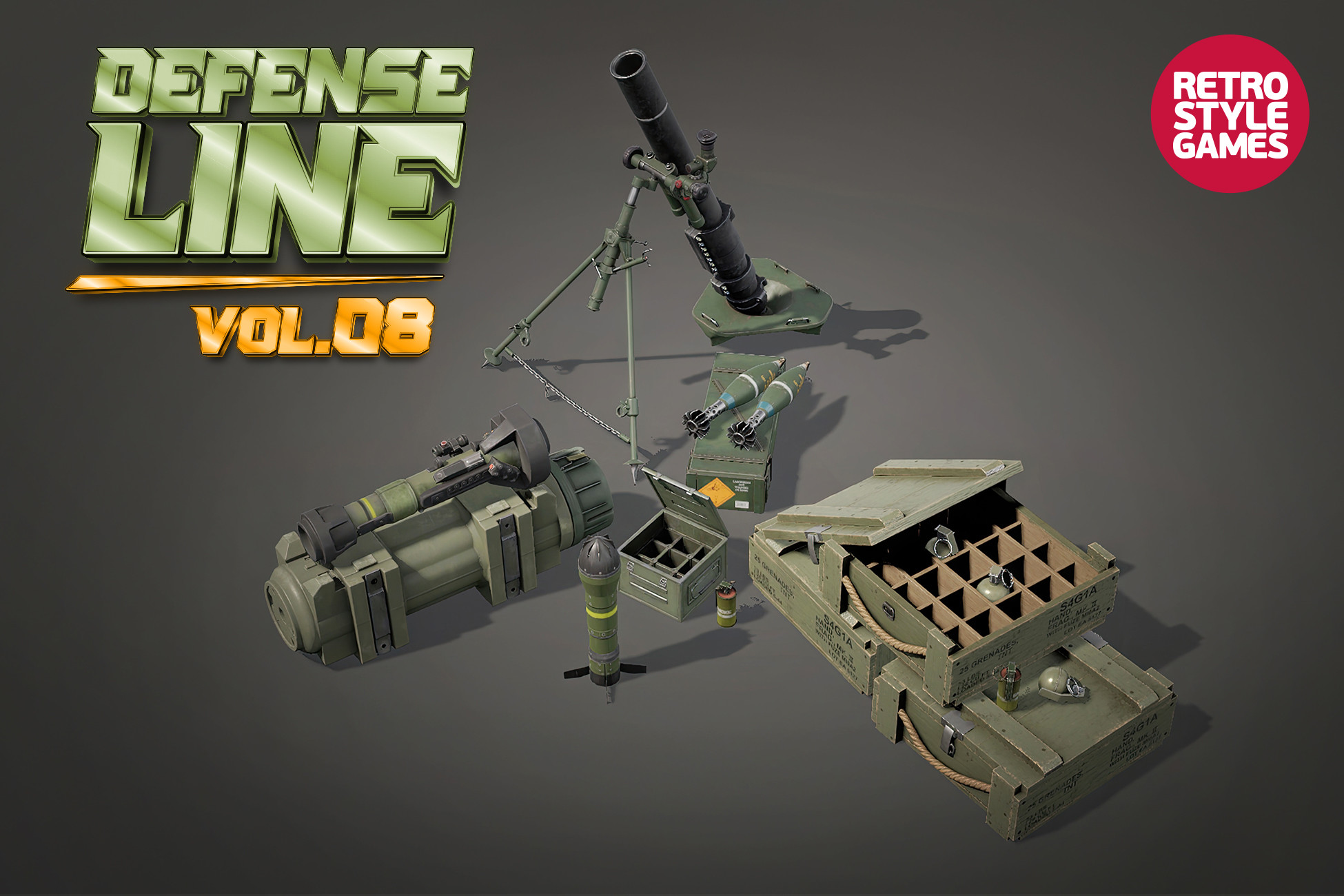 Defense Line Vol.8 - Combat Zone | 3D Weapons | Unity Asset Store