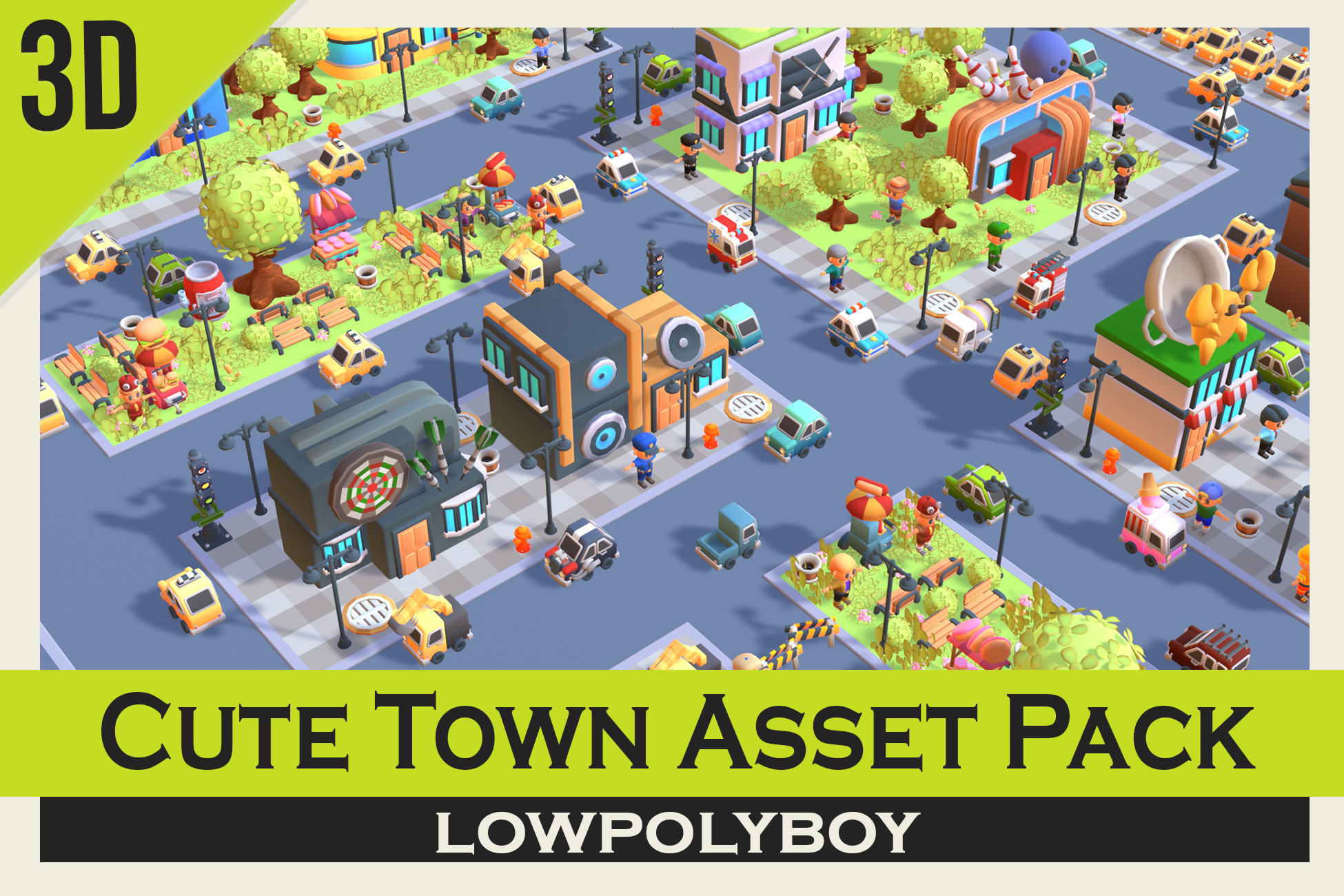 Cute Town Asset Pack | 3D Environments | Unity Asset Store
