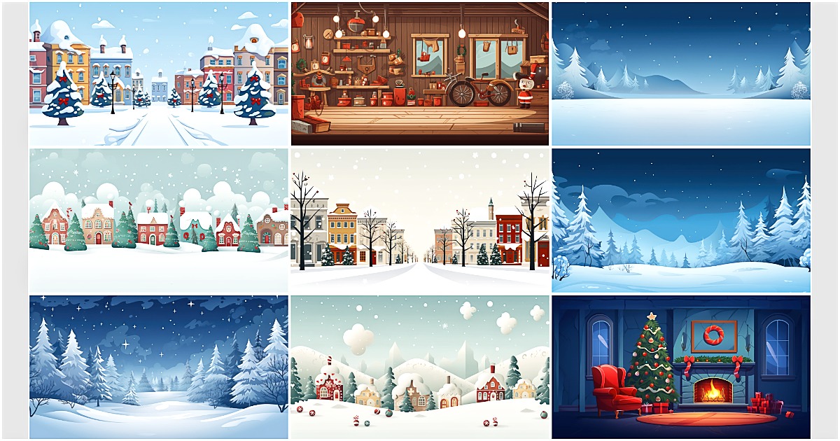 BACKGROUND - Vector Christmas 1 | 2D Environments | Unity Asset Store