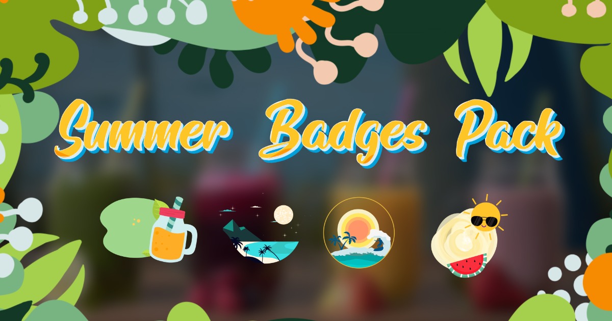 Summer Badges Pack | 2D Textures & Materials | Unity Asset Store