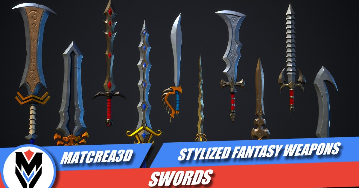 Stylized Fantasy Weapons - Swords | 3D Weapons | Unity Asset Store