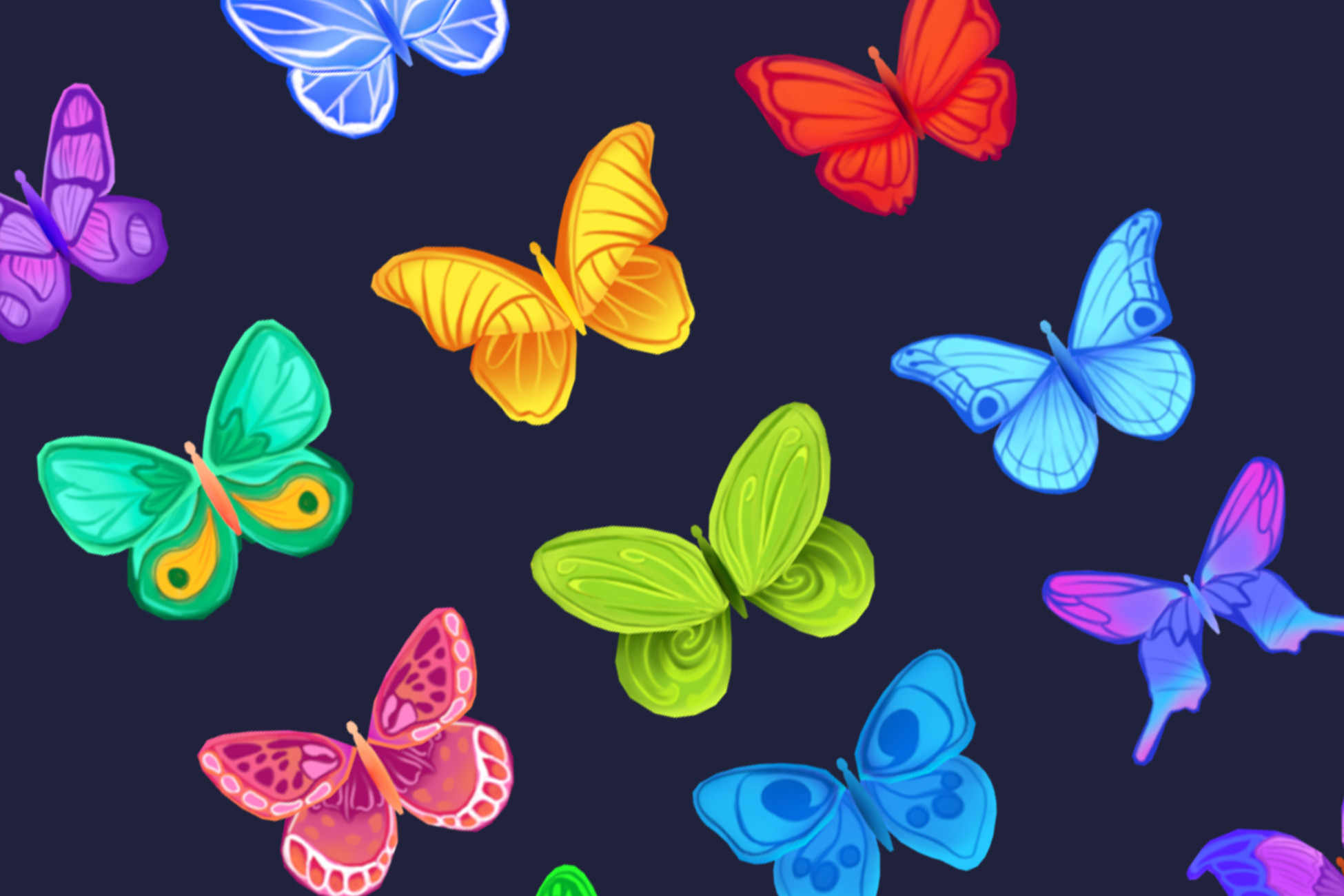 Butterfly Series - 3D Lowpoly Butterfly Pack V2 | Characters | Unity Asset Store